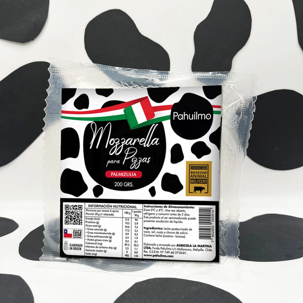 Mozzarella para Pizza 200 grs. - Pahuilmo